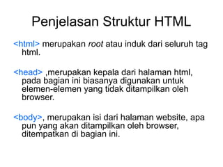 Materi Dasar-Dasar HTML (struktur, elemen, tabel, formulir).pptx