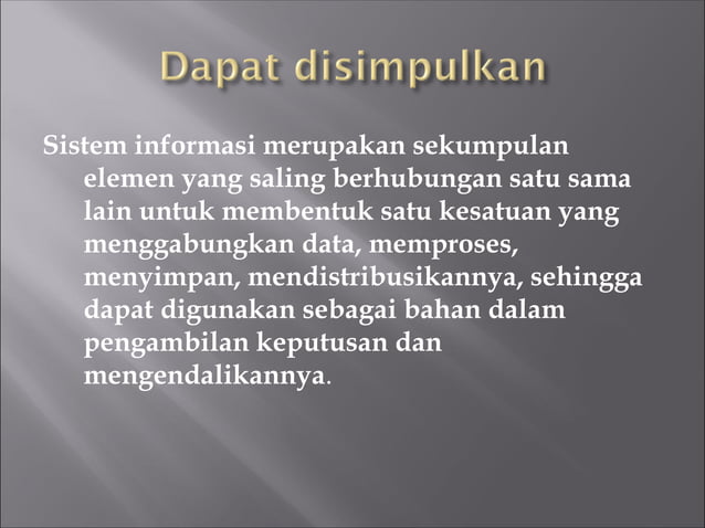 konsep dasar sistem informasi sistem informasi | PPT