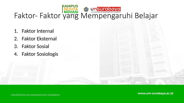 Hakekat dan Prinsip serta faktor yang mempengaruhi Belajar | PPTX