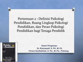 Pertemuan 2 - Definisi, Ruang Lingkup, dan Peran Psikologi Pendidikan.pptx