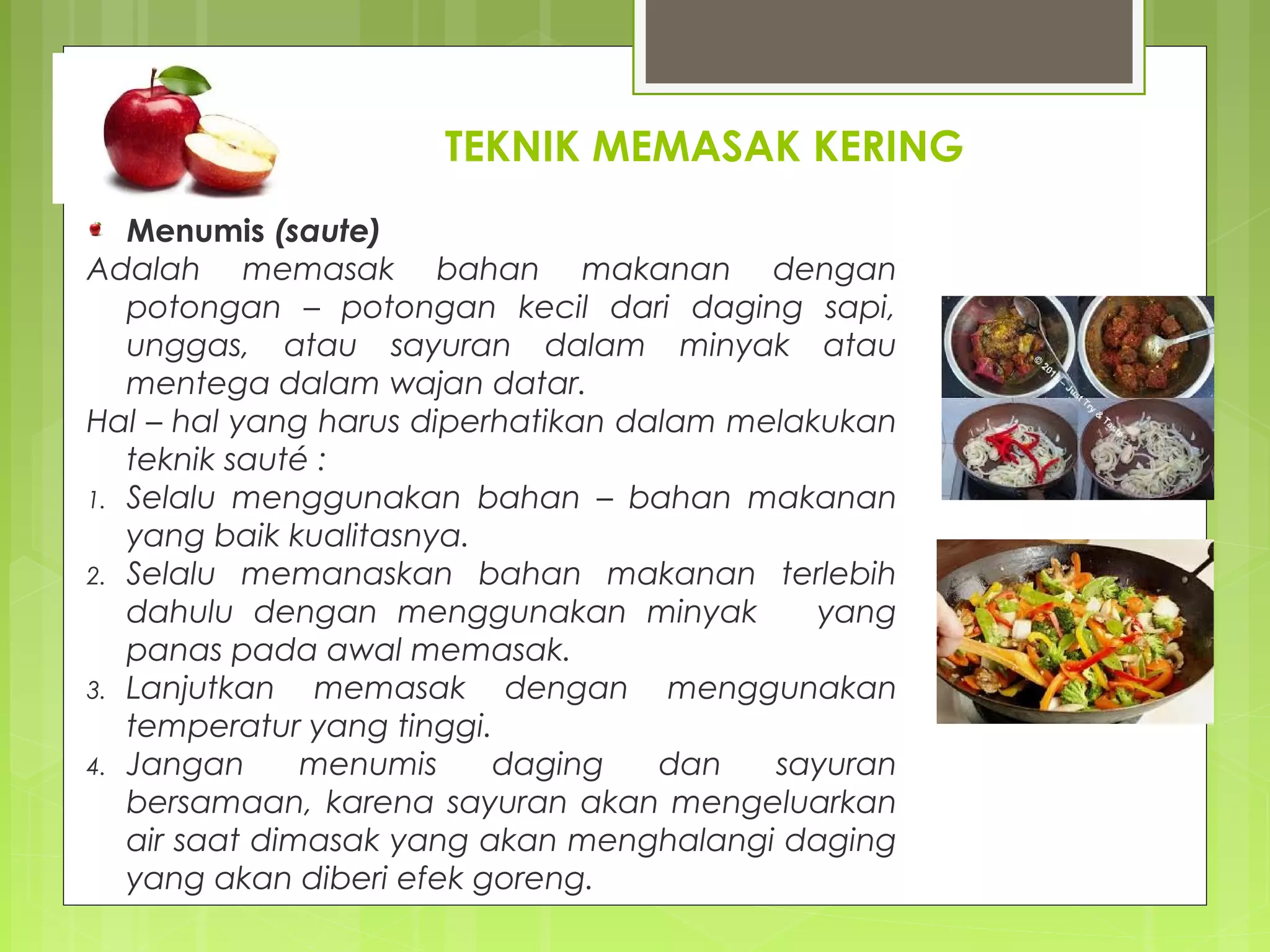 Pertemuan 2 Gizi Kulinari - Teknik Dasar Pengolahan Makanan dan ...