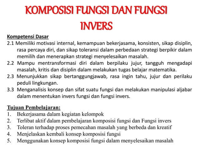 Komposisi Fungsi - Konsep Komposisi Fungsi | PPTX