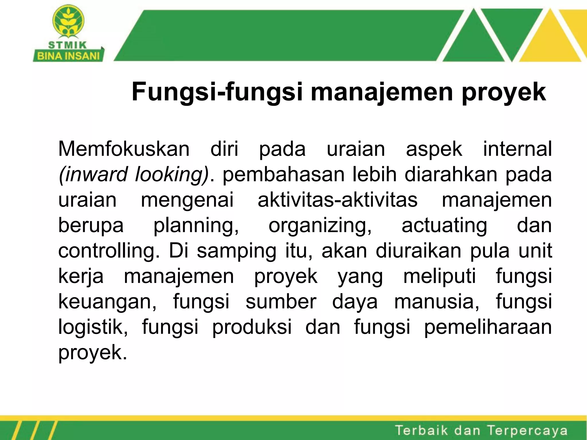 Pertemuan 2 manajemen proyek si | PDF