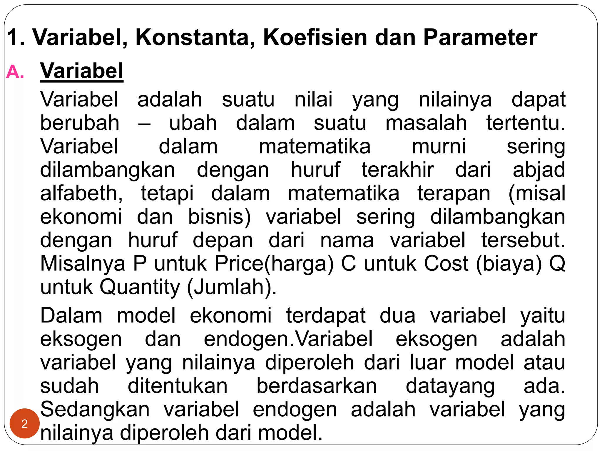 Pertemuan 2 - Model dalam matematika ekonomi.pptx