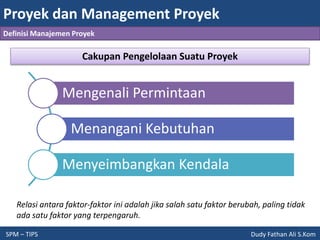 Software Project Management - Pengenalan Manajemen Proyek | PPTX