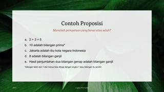 Pertemuan2 - Proposisi Logika Informatika | PDF