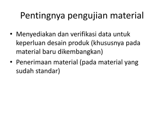 SIFAT MATERIAL DAN PENGUJIAN MEKANIK MATERIAL | PPTX