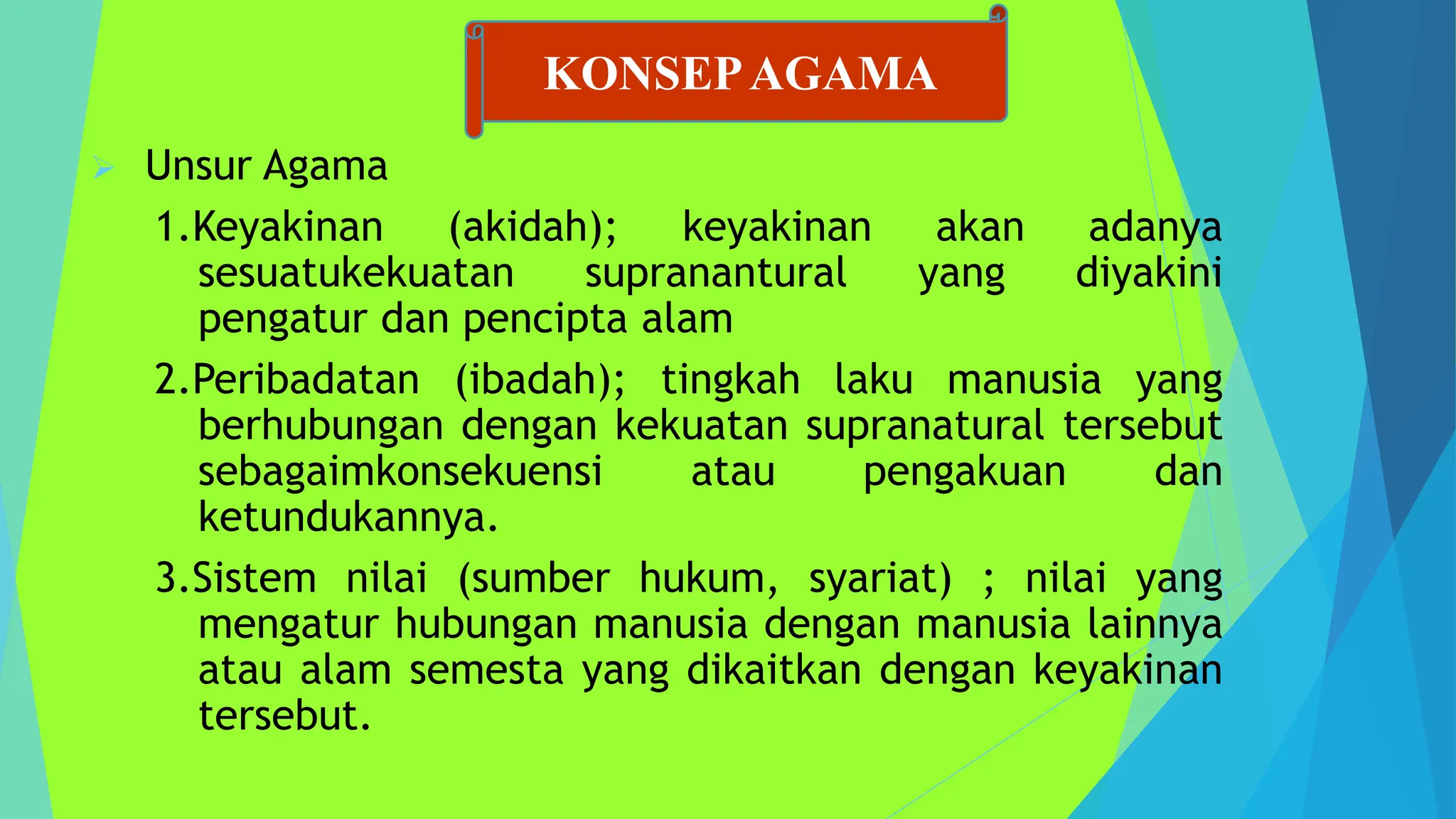 Konsep Agama dan Manusia dalam menjalani kehidupan | PPTX