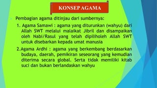 Konsep Agama dan Manusia dalam menjalani kehidupan | PPTX