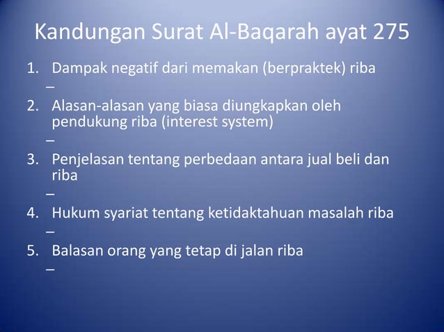 Tafsir ayat ayat riba | PPT