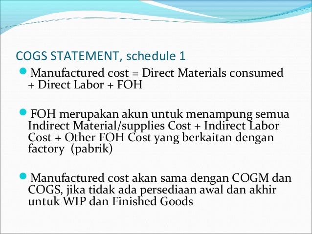 Contoh Laporan Cogm Dan Cogs - Download Contoh Lengkap Gratis ️