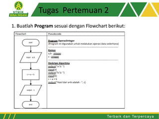 Pertemuan 2 Variabel, Konstanta, Tipe Data, Manipulator dan Format Masukan | PPT