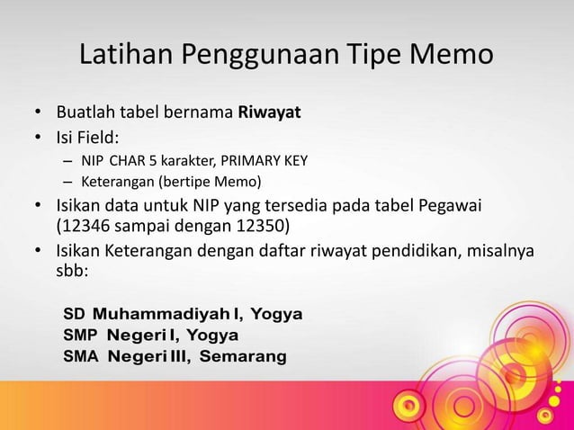 Pertemuan tentang DDL DML dan praktikum system basis data MYSQL | PPT Pertemuan tentang DDL DML dan praktikum system basis data MYSQL | PPT