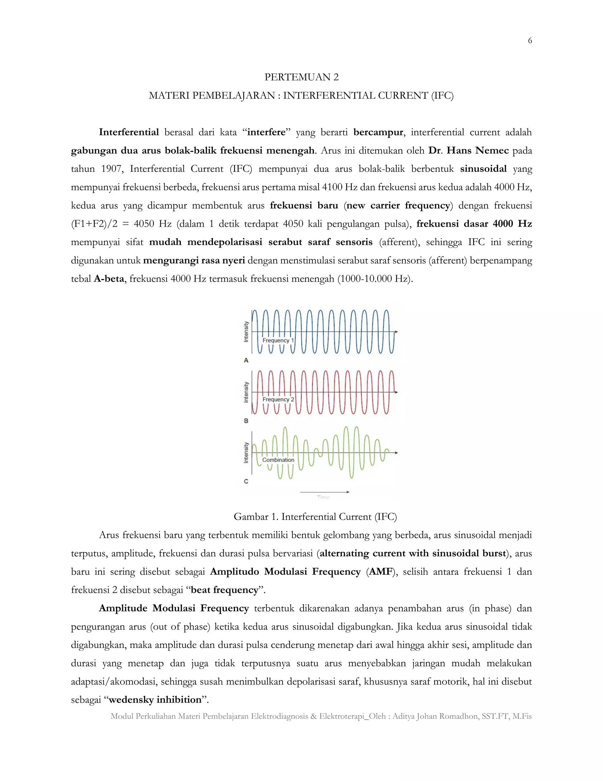 Modul : Interferential Current | PDF