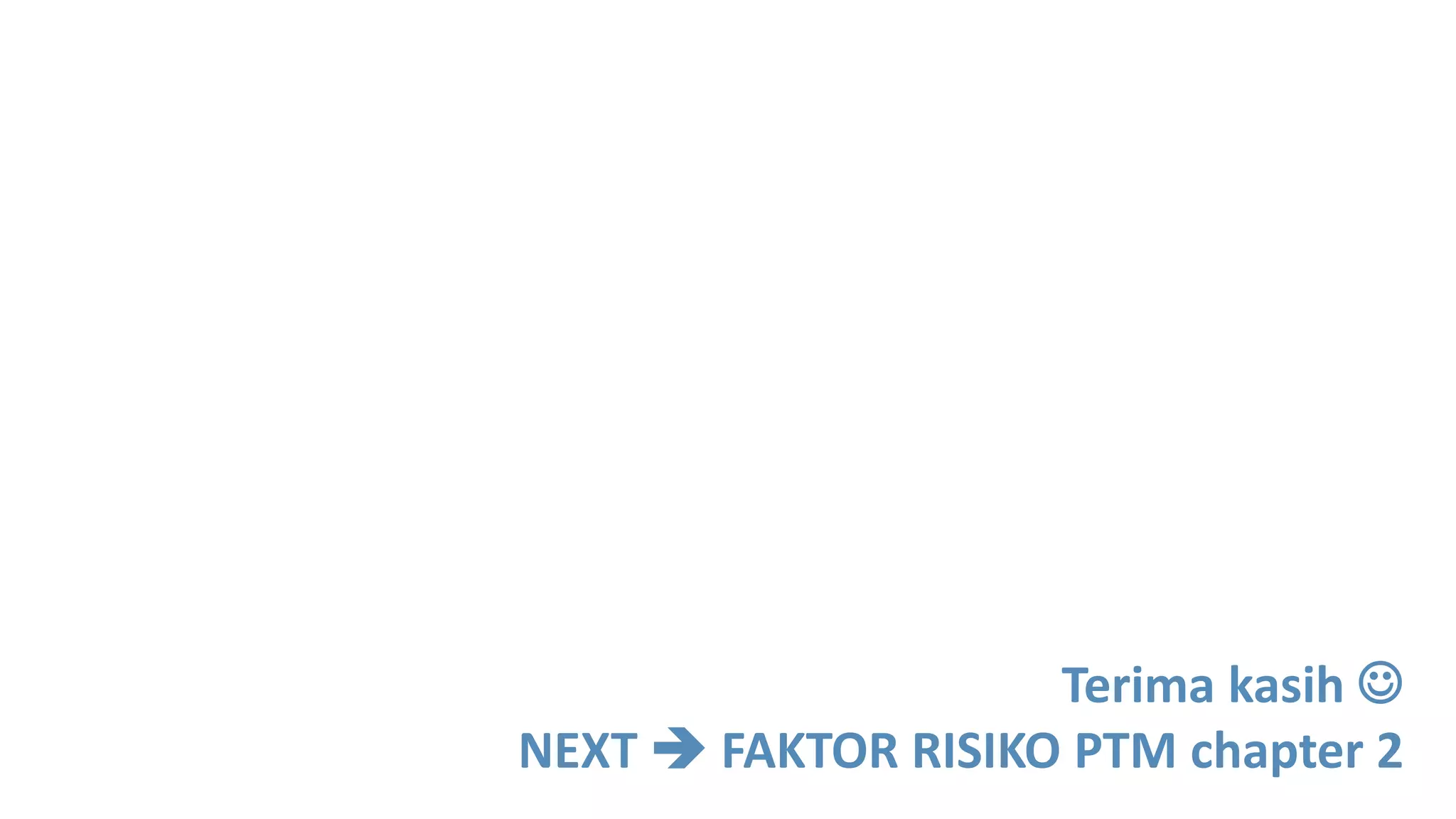Konsep Faktor Risiko Penyakit Tidak Menular chapter 1 | PDF