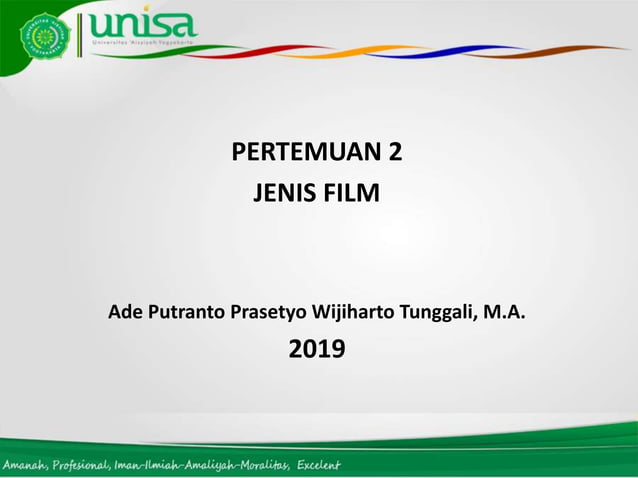 Pertemuan 2 jenis film | PPT