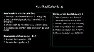 Biokimia Karbohidrat (Pertemuan 2) | PPTX