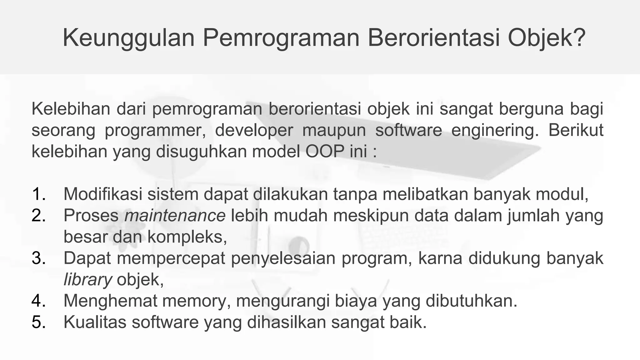 Pertemuan 2 Konsep Dasar Pemrograman OOP | PPTX