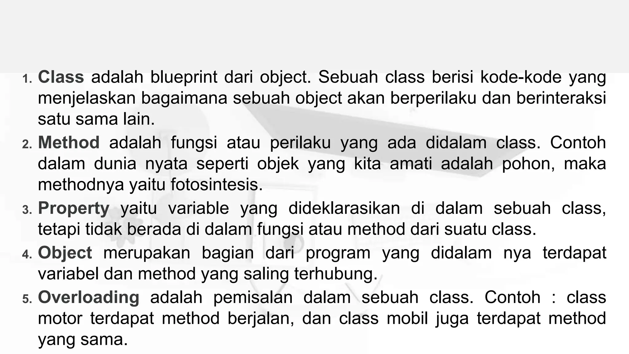 Pertemuan 2 Konsep Dasar Pemrograman OOP | PPTX
