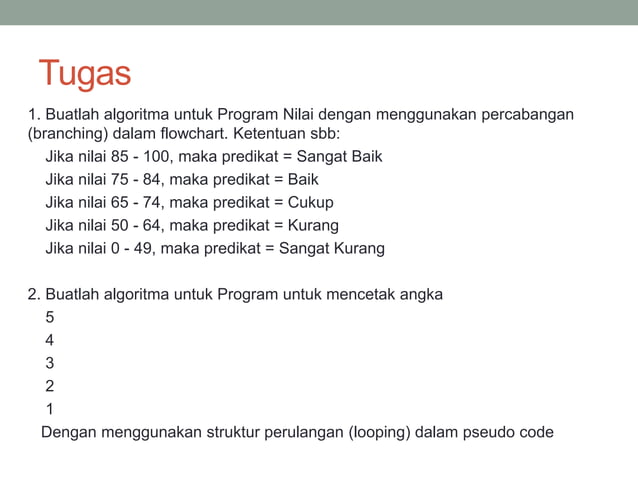 Pertemuan 2 Pemrograman Dasar | PPT