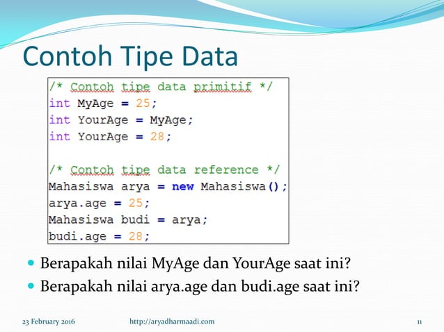 Pengenalan Pemrograman Java | PPT