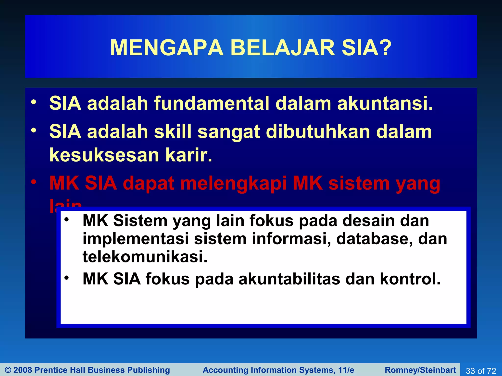 Pertemuan 2 sistem informasi akuntansi romney ch01 | PPT