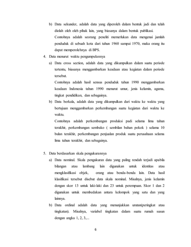 makalah statistik, statistika, macam data | DOCX