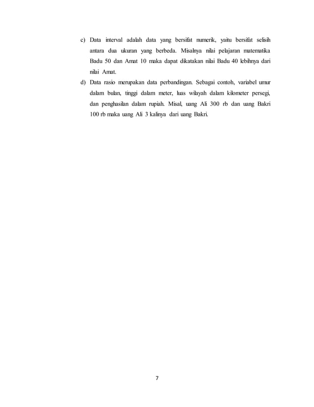 makalah statistik, statistika, macam data | DOCX