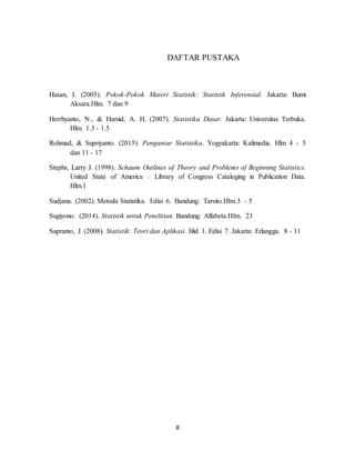 makalah statistik, statistika, macam data | DOCX