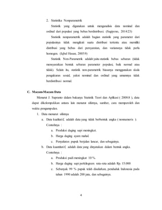 Pertemuan 2 (statistik, statistika, macam data) | PDF