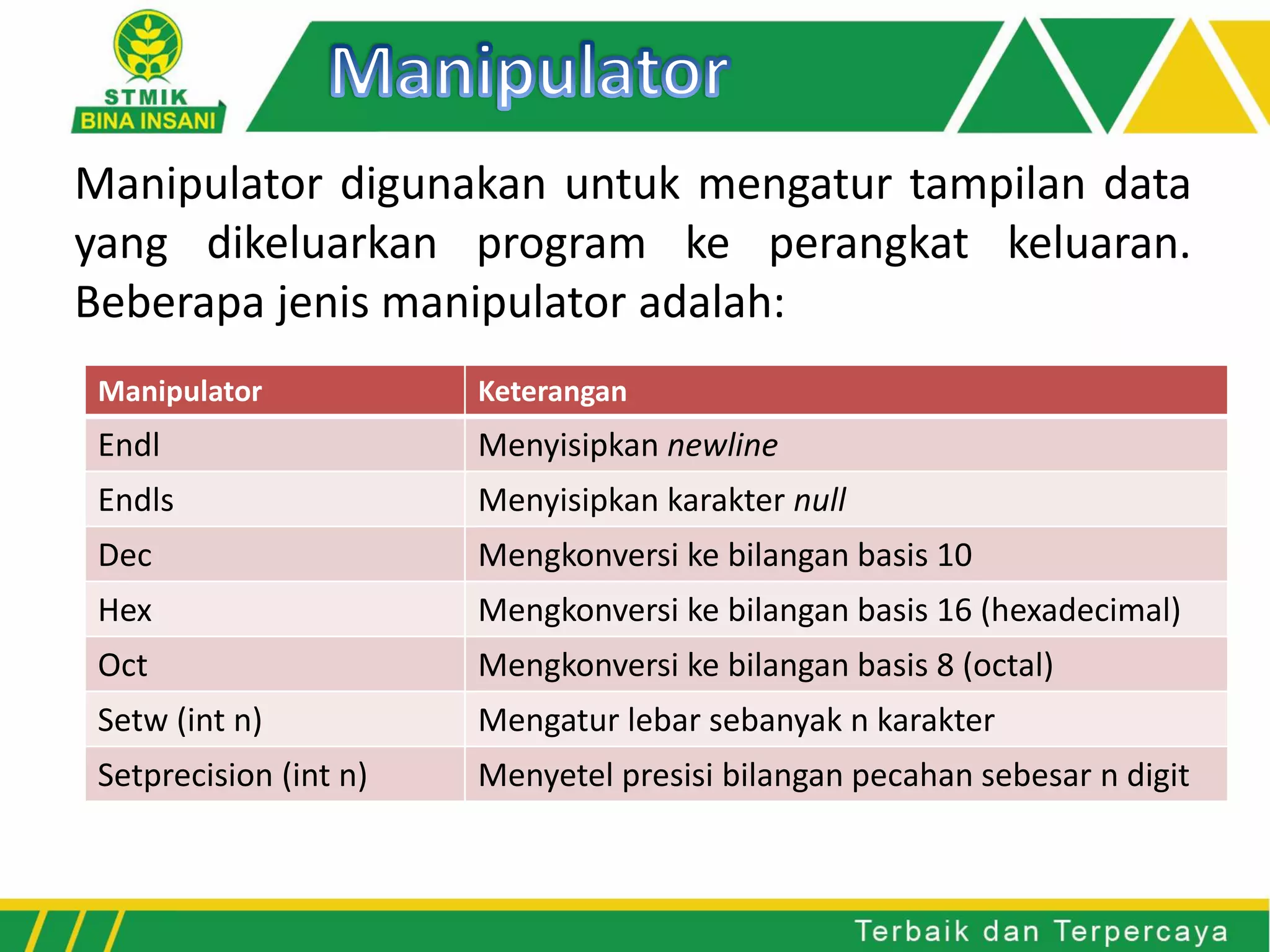 Pertemuan 2 Variabel Konstanta dan Tipe Data | PDF