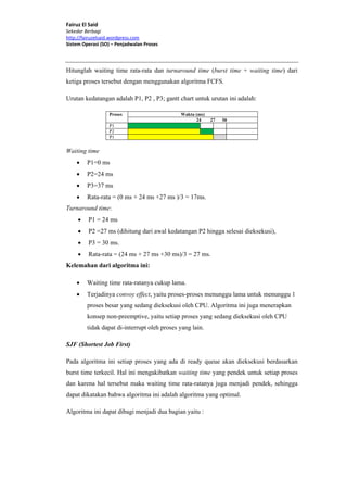 Pertemuan 3.1. penjadwalan proses | PDF