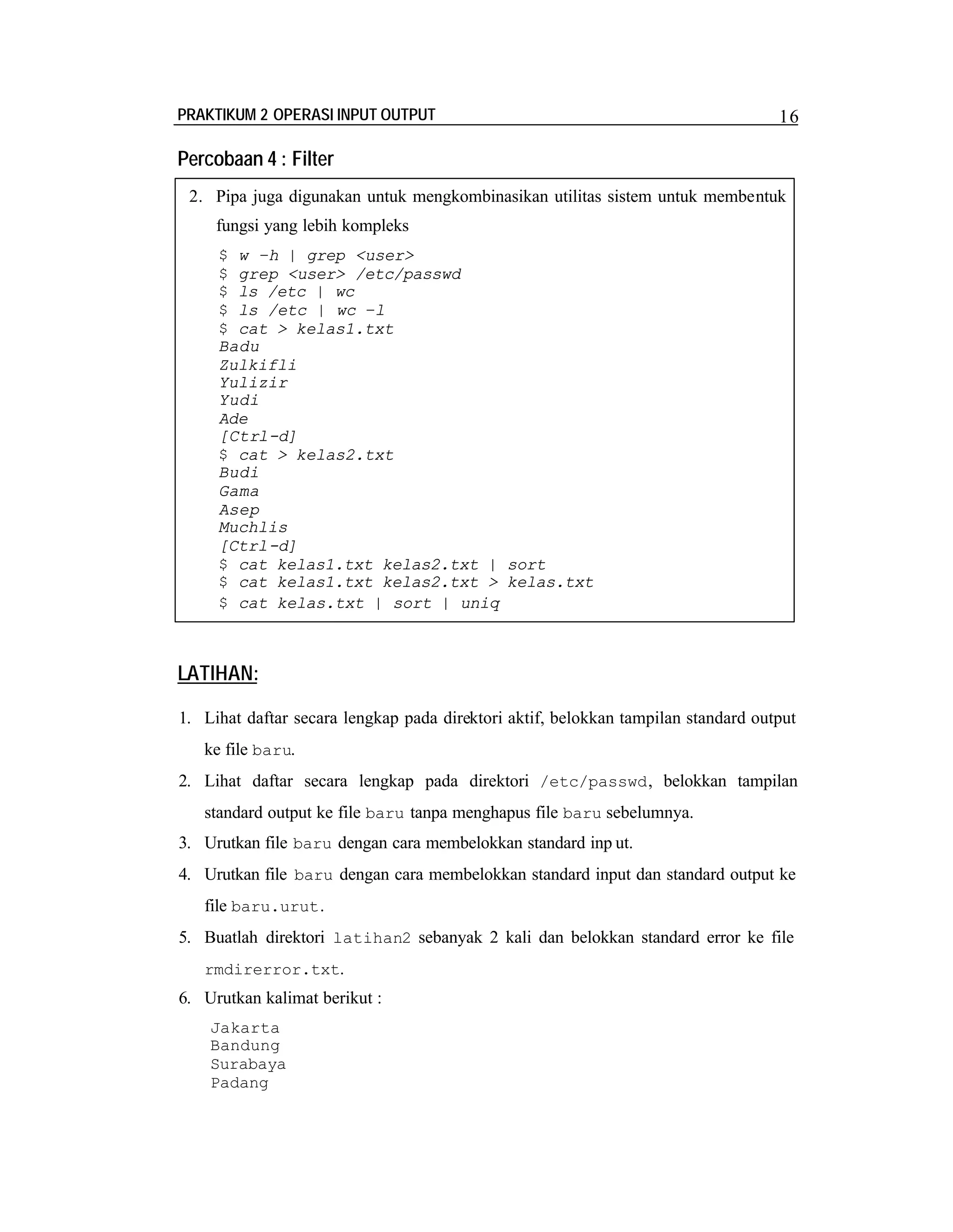 Praktikum Sistem Operasi Linux (2) | PDF