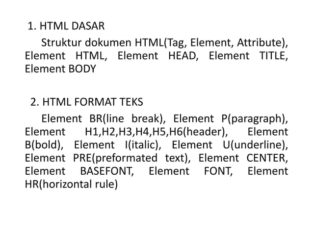 Pemrograman Web - Pertemuan 3 | PPT