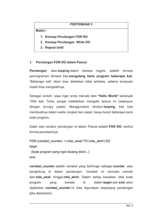 Pertemuan 3 | PDF