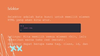 Pertemuan 3 - Pengenalan dasar CSS | PPTX