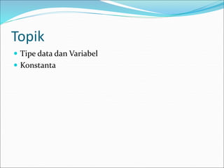Elemen Dasar C++ | PPT