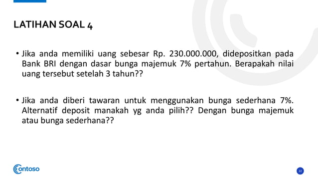 Materi pertemuan 3 terkait bunga majemuk dan bunga sederhana | PPT