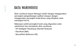 intelligent Business and Data Warehousing | PPTX
