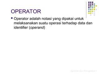 Konsep data dan operator pada pemrograman komputer | PPT