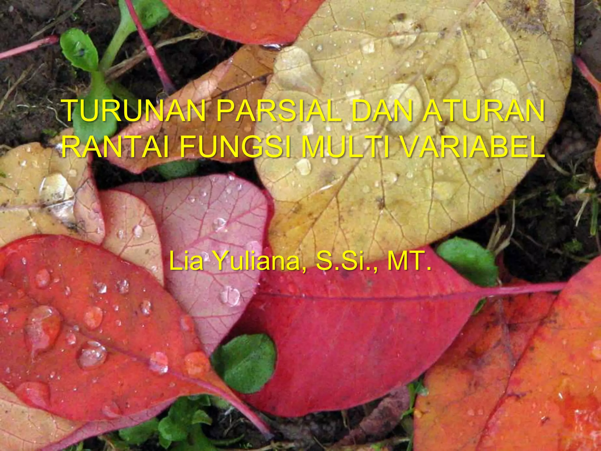 Pertemuan 3 turunan dan aturan rantai | PPTX