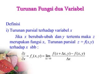 Pertemuan 3 turunan dan aturan rantai | PPTX