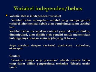 Pertemuan 3 - Variabel Penelitian Metode Kuantitatif | PPT