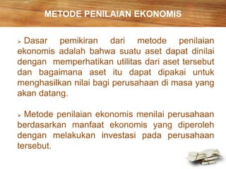 Metode-metode valuasi dalam penilaian bisnis | PDF