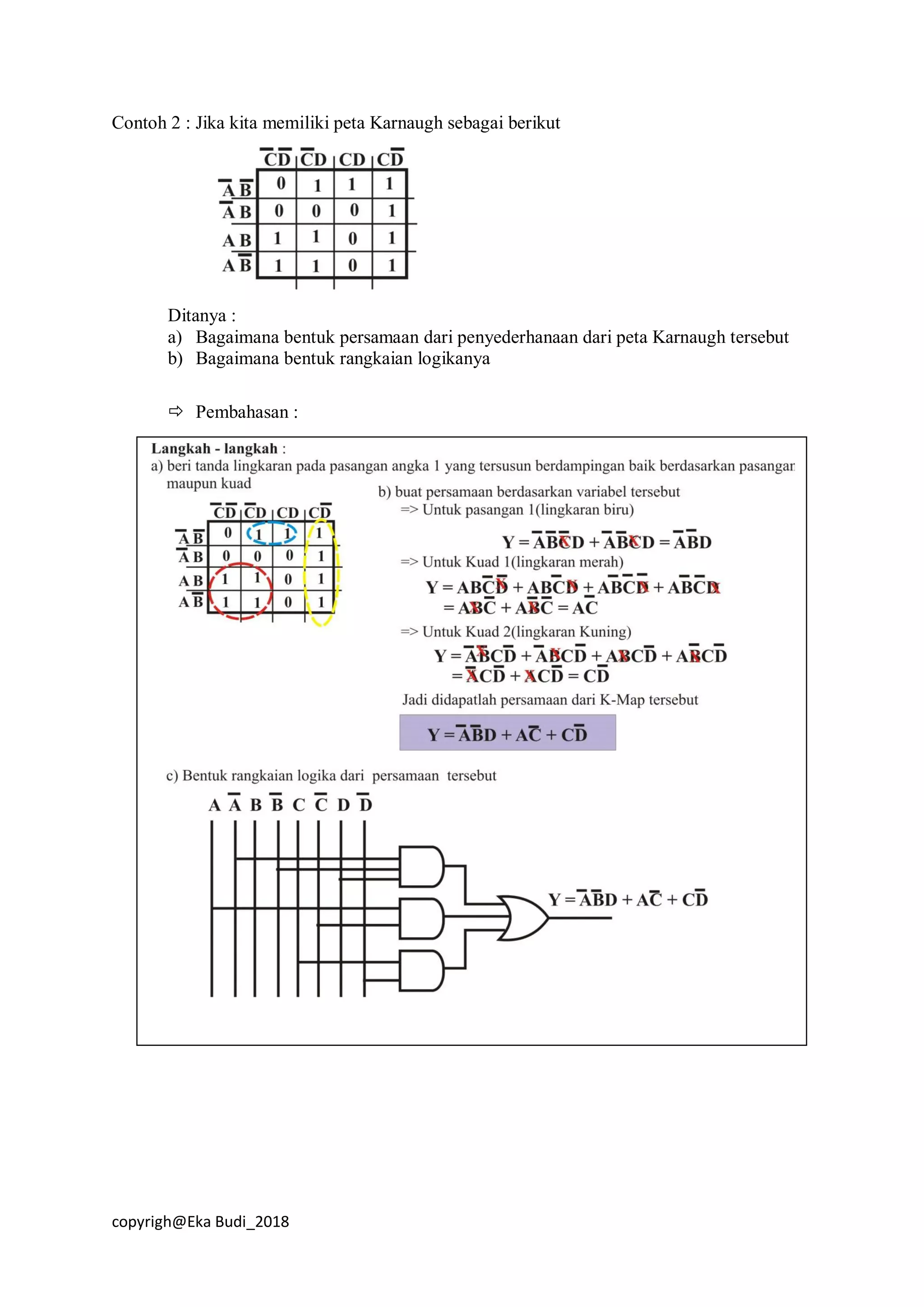 Pertemuan 3 aljabar boole dan peta karnaugh | PDF