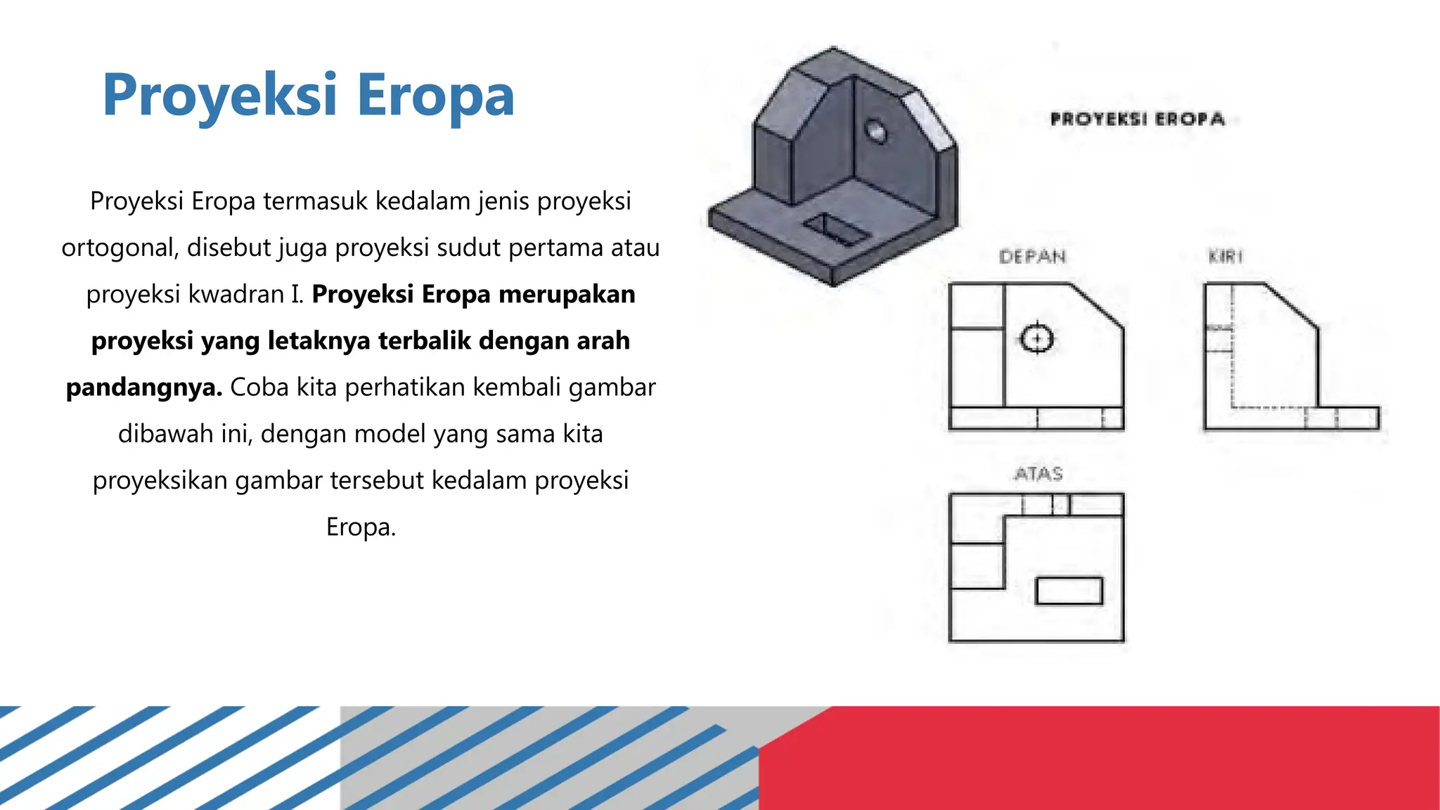 sistem proyeksi dalam gambar teknik mesin | PPTX