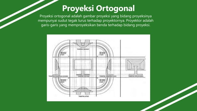 sistem proyeksi dalam gambar teknik mesin | PPTX