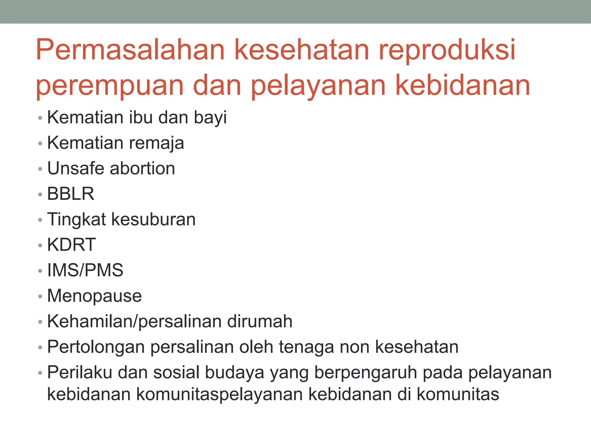 Pertemuan 3 Mengidentifikasi Permasalahan Kesehatan Reproduksi ...