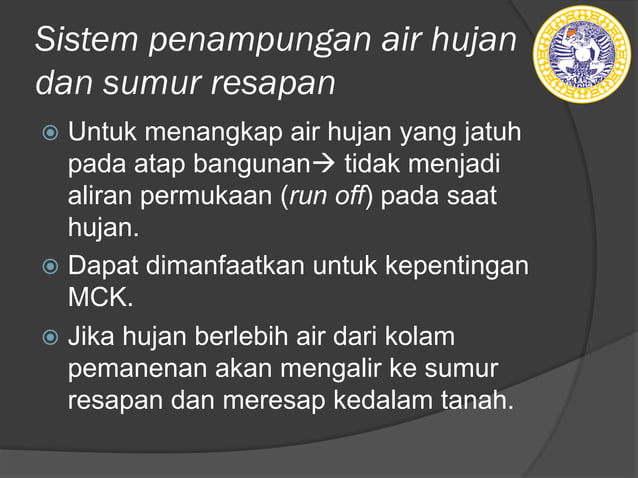Proses, mekanisme, serta perhitungan pemanenan air hujan | PDF