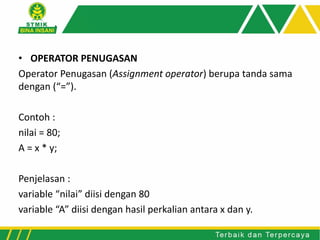 Pertemuan 3 Operator | PPT